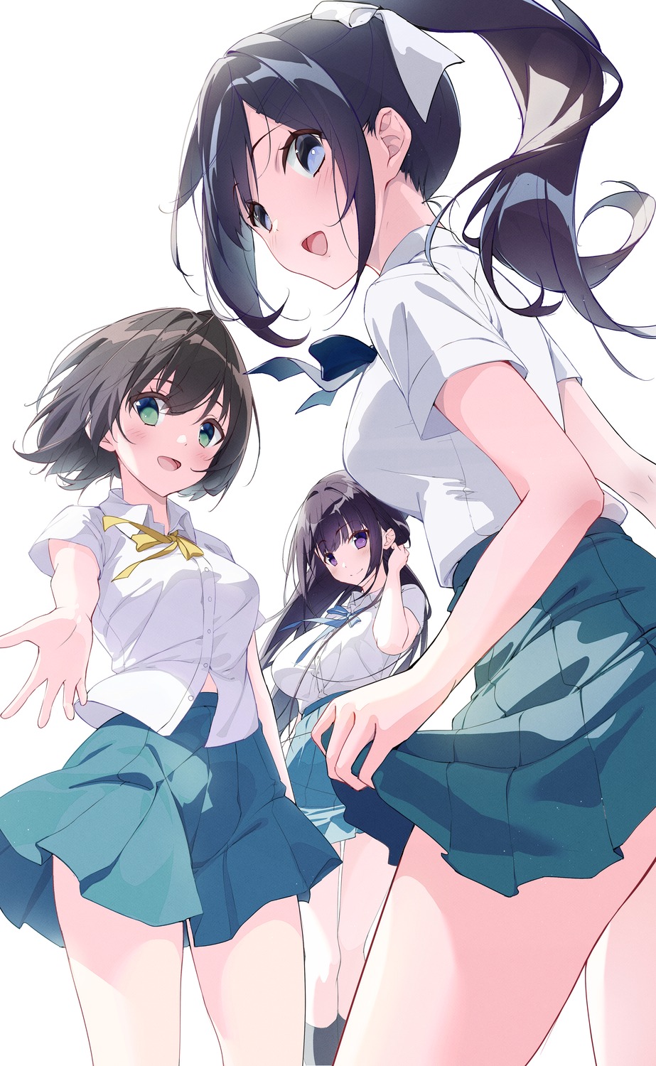 haku89 aonatsu line kousaka miki nakategawa yui shiino kotone seifuku | #1043575 | yande.re